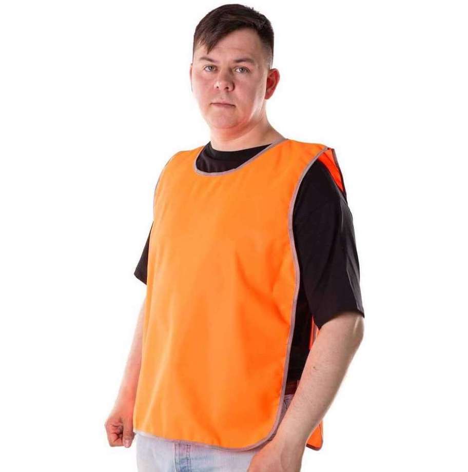 Сигнально-светоотражающая накидка (жилет) на резинках | Цвет оранжевый ...